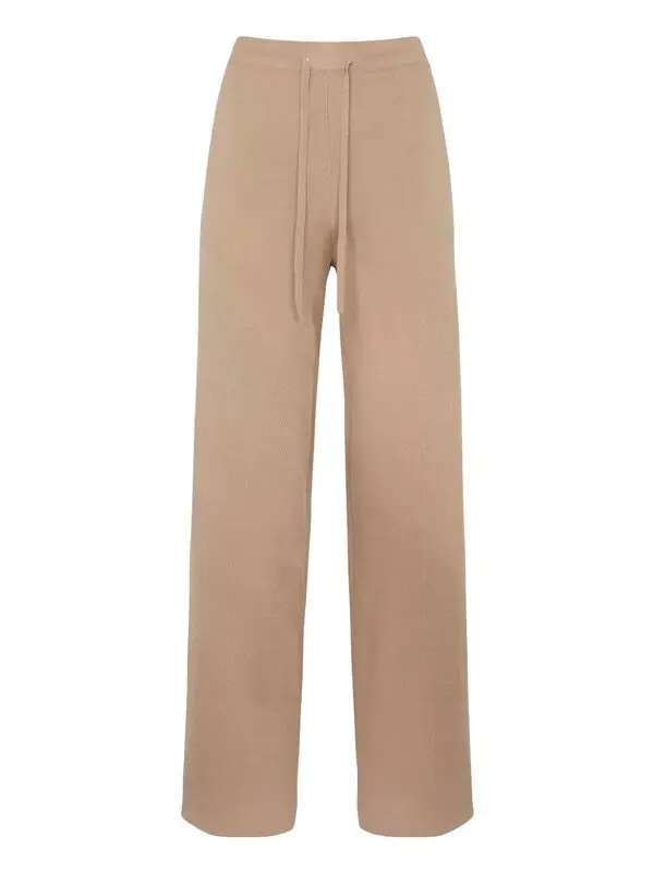 YVES SALOMON Knitted Palazzo Trousers - Neutrals