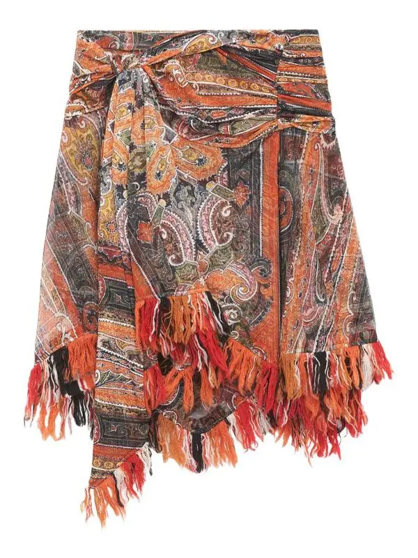 Isabel Marant Dova Printed Skirt - Orange