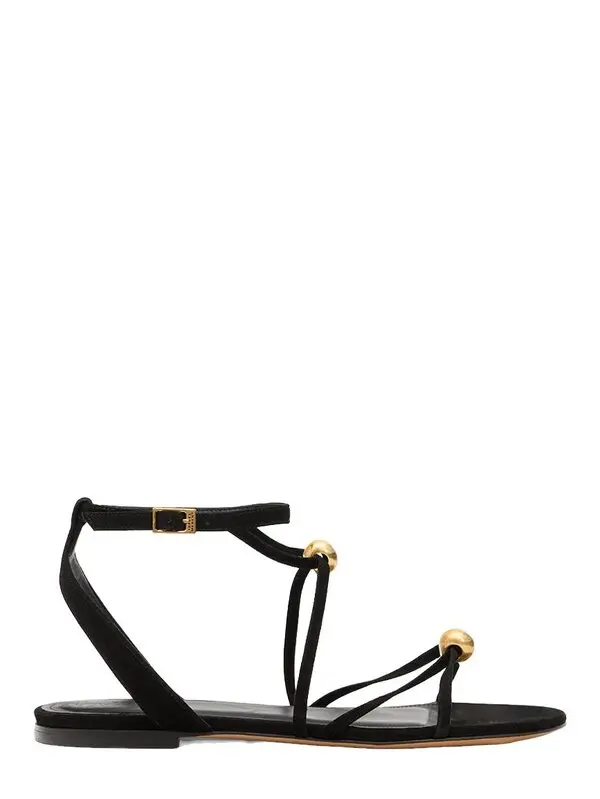 Isabel Marant Aeza Flat Sandals - Black/gold