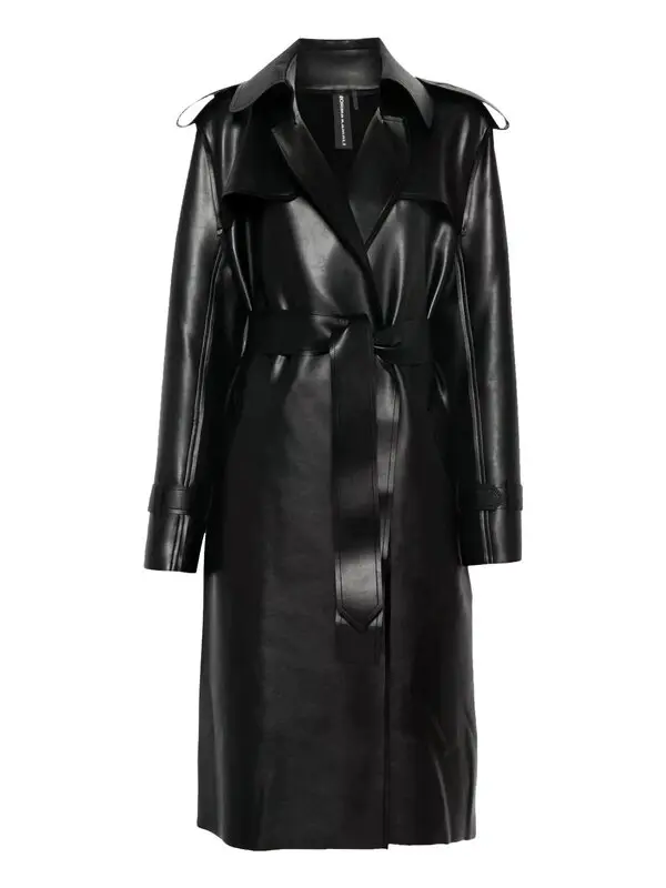Norma Kamali Belted Trench Coat - Black