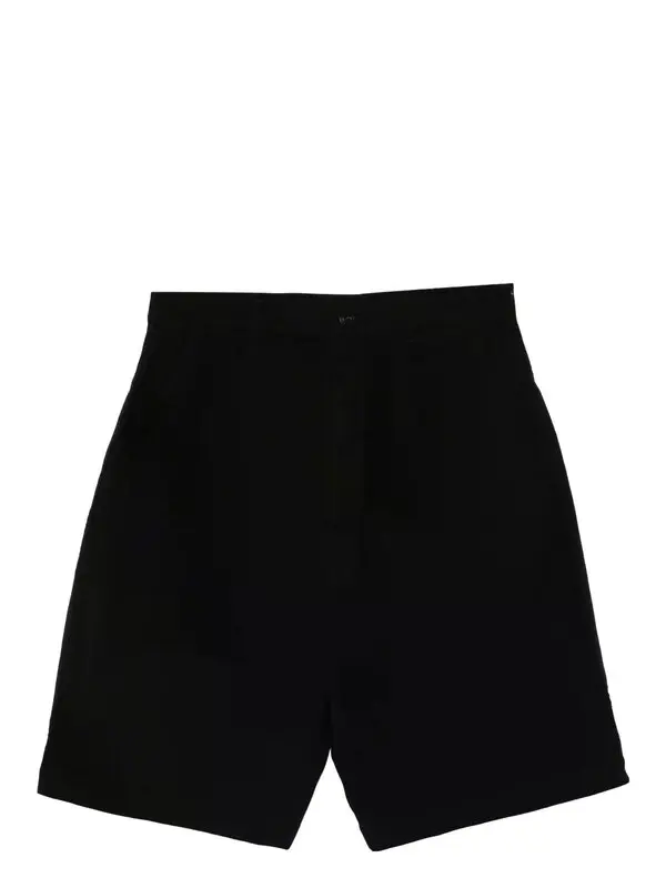 Junya Watanabe Pleated Bermuda Shorts - Black