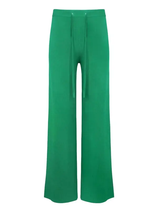 YVES SALOMON Knitted Palazzo Trousers - Green