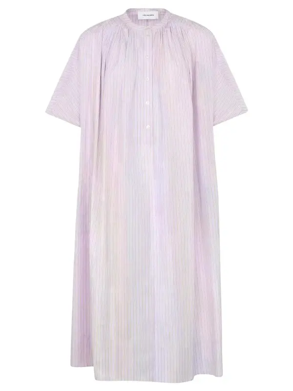 YVES SALOMON Striped Midi Dress - Purple