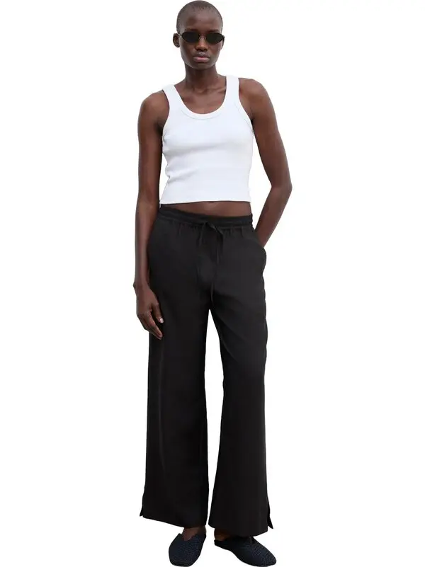 HOUSE OF DAGMAR Lyocell Blend Trousers - Black