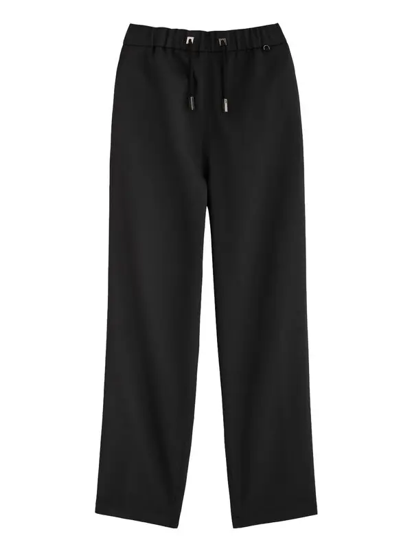 WOOYOUNGMI Straight-leg Twill Trousers - Black