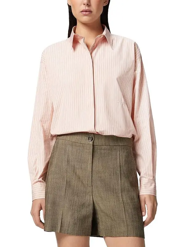 Pinko Bridport Striped Shirt - Pink/brown
