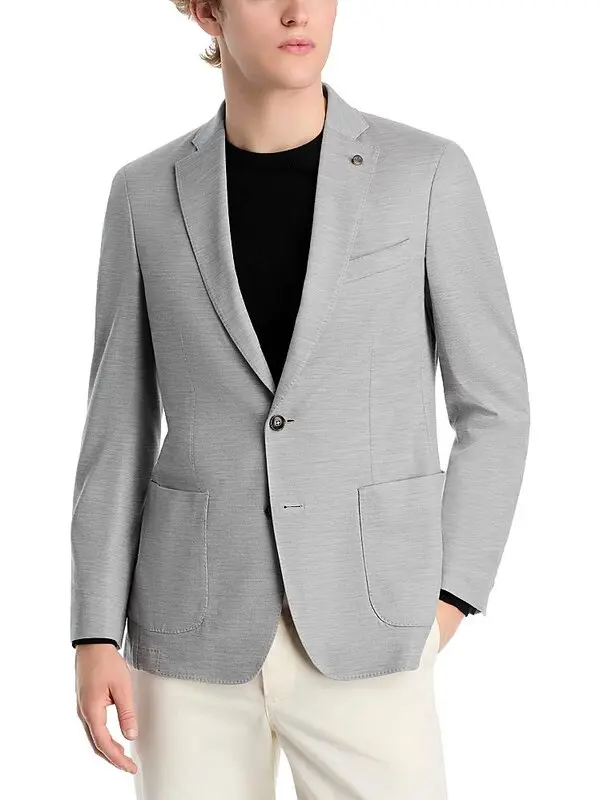 Peter Millar Claremont Plaid Soft Wool Jacket - Gale Grey