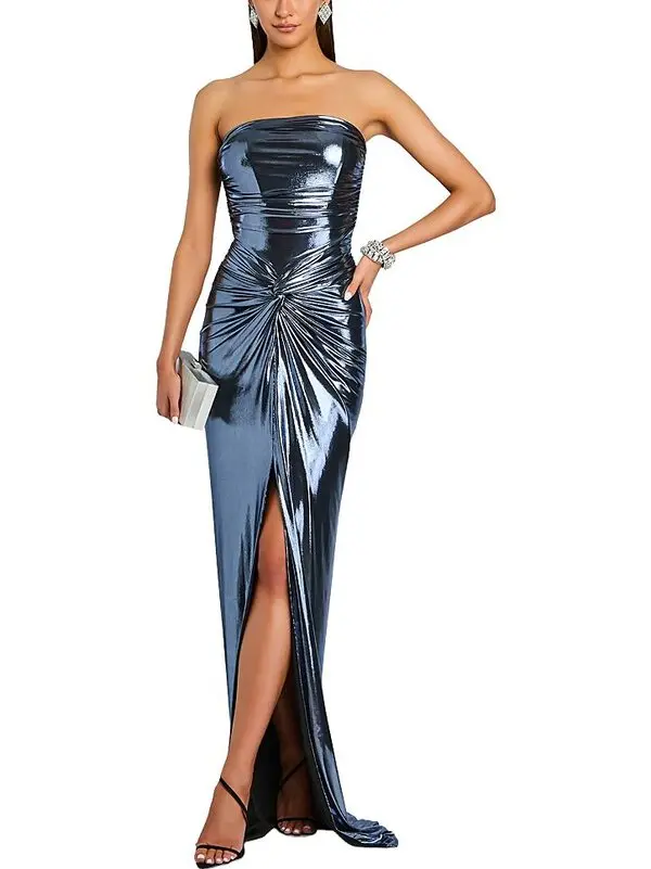 Retrofete Maytal Gown - Metallic Slate Blue