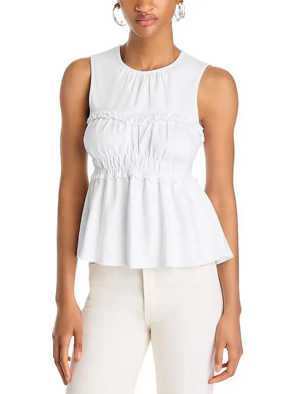 Cinq À Sept Pania Ruffled Top - White