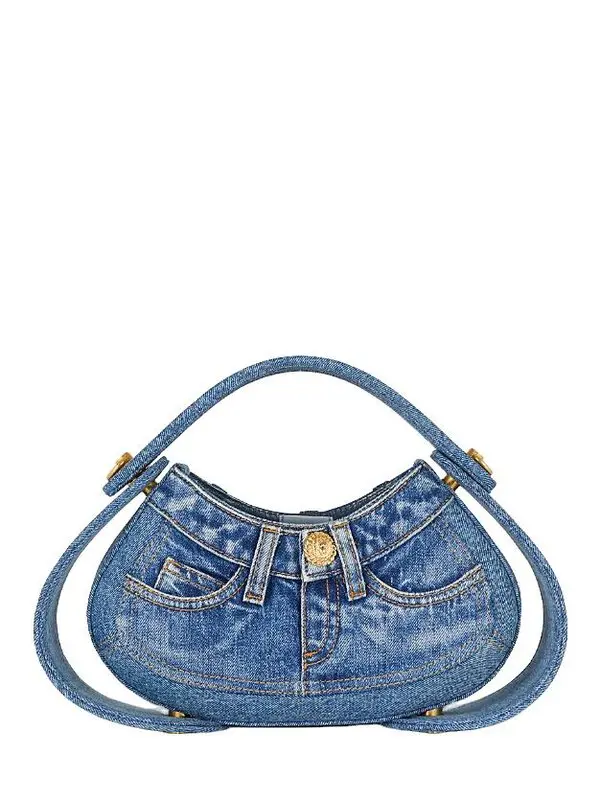 Balmain Medium Denim Jolie Madame Bag - Blue