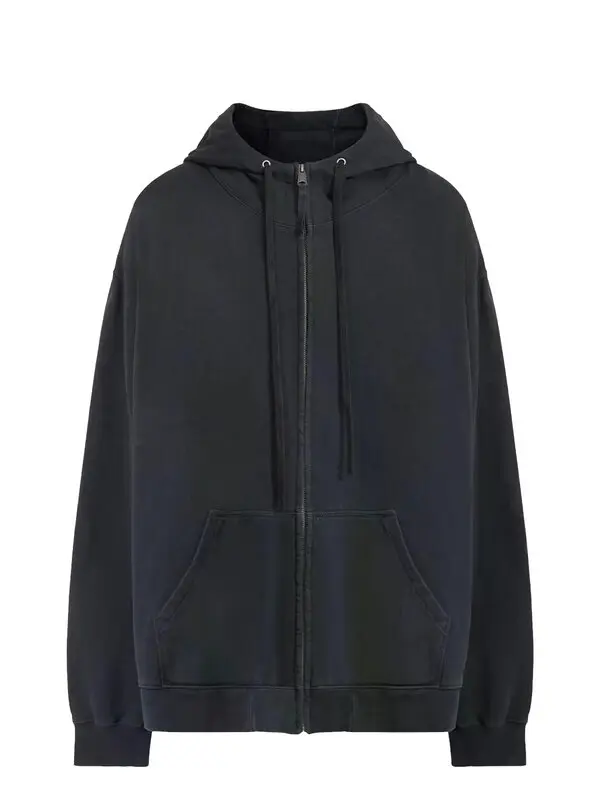 MAISON MARGIELA Zipped Drawstring Hoodie - Black