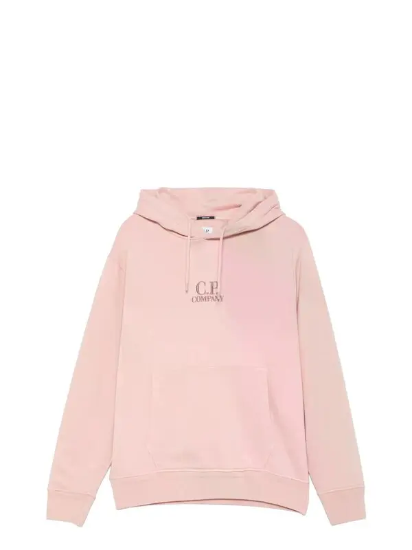 C.P. COMPANY Logo-embroidered Hoodie - Pink
