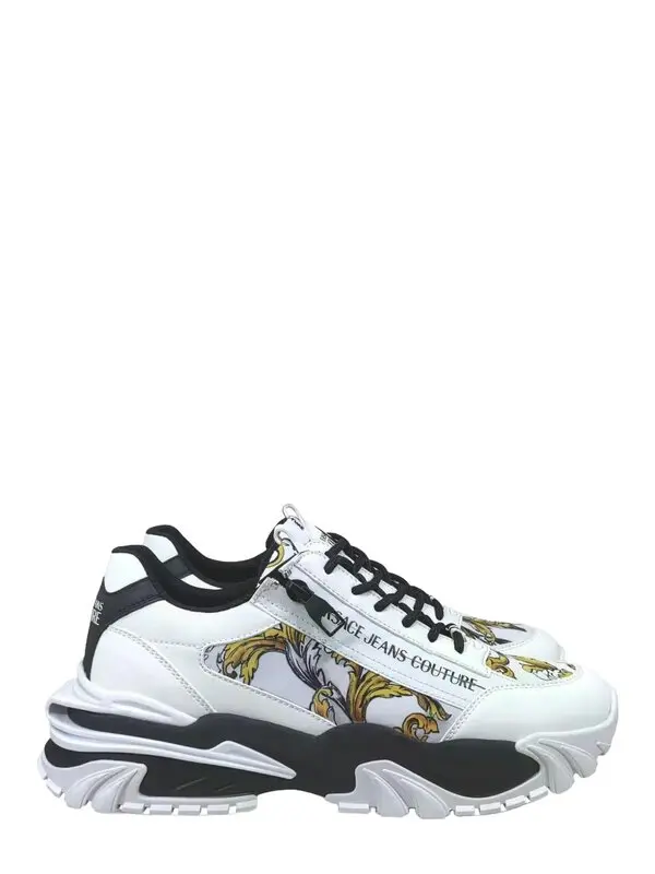 Versace Barocco-print Sneakers - White