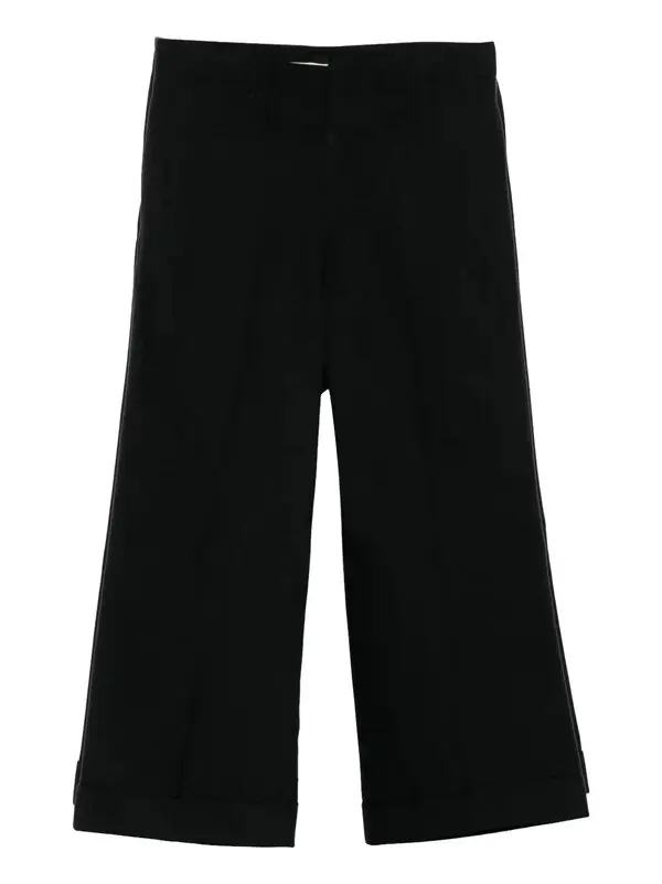 Random Identities Cropped Trousers - Black