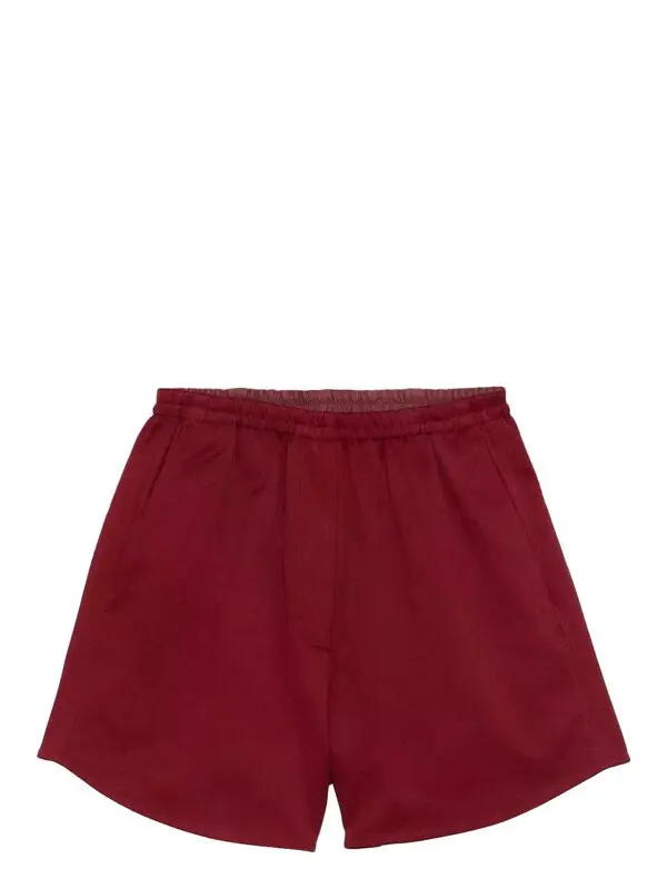 FORTE_FORTE Twill Cotton Shorts - Red
