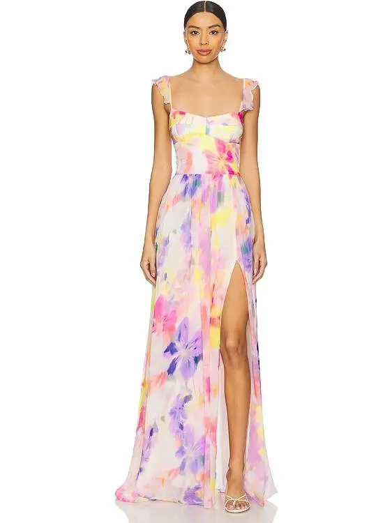 Amanda Uprichard Terrassa Maxi Dress - Layla Print