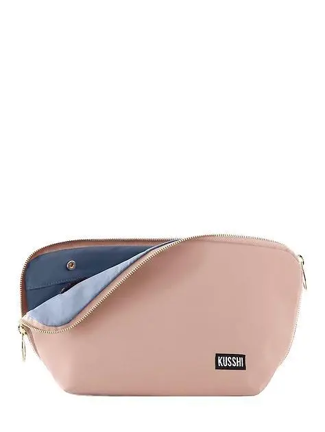 KUSSHI Signature Makeup Bag - Blush & Cool Grey