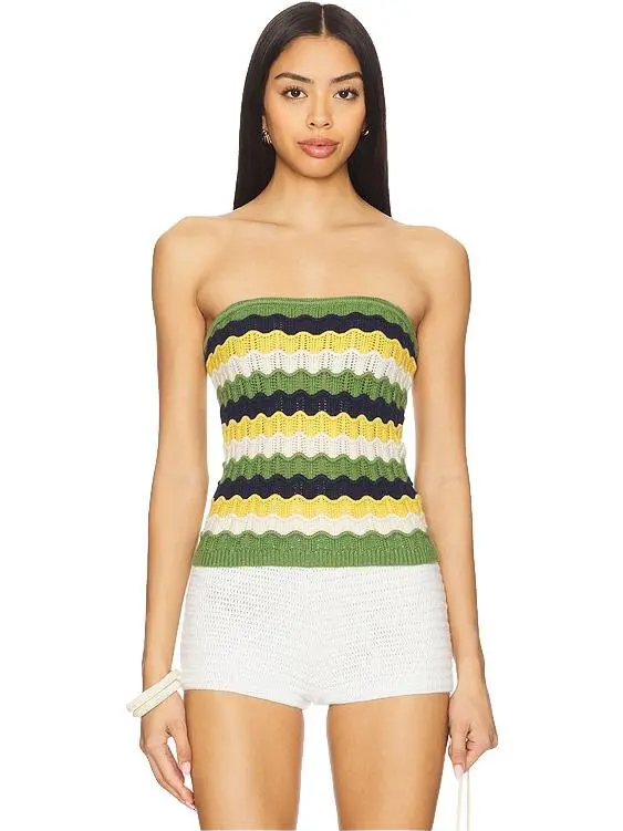 Heartloom Henri Crochet Top - Grass