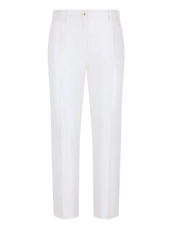 Dolce & Gabbana Tailored Mikado Silk Trousers - White