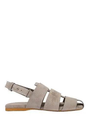 JW Anderson Flat Sandals With Cut-outs And Adjustable Strap - Grey