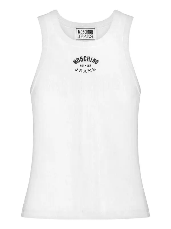 Moschino Printed Tank Top - White