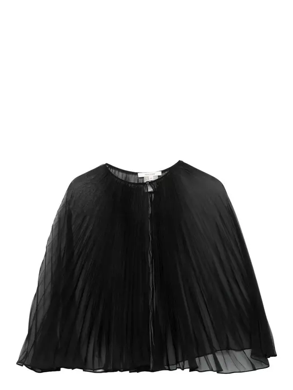 NENSI DOJAKA Georgette Pleated Cape - Black