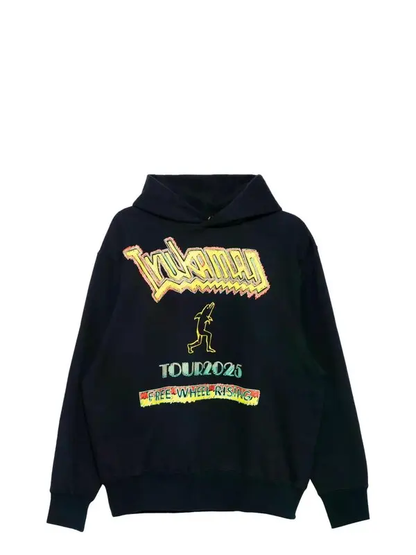 Kolor Graphic-print Hoodie - Blue