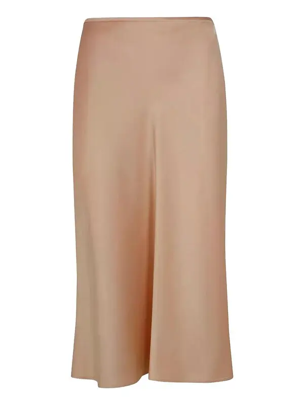 Blumarine Satin Midi Skirt - Pink