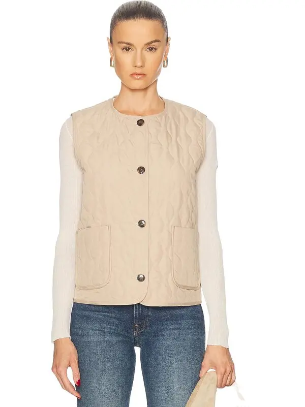 Varley Karla Quilted Gilet - Light Taupe
