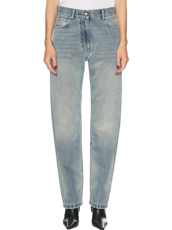 DARKPARK Naomi Boyfriend Straight Leg Jeans - Fold Light Wash