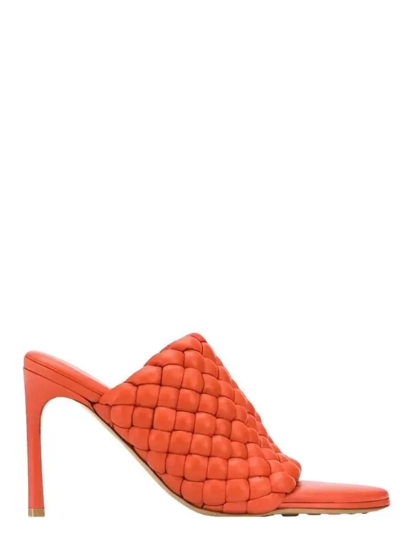 Bottega Veneta Curve Leather Sandals - Orange