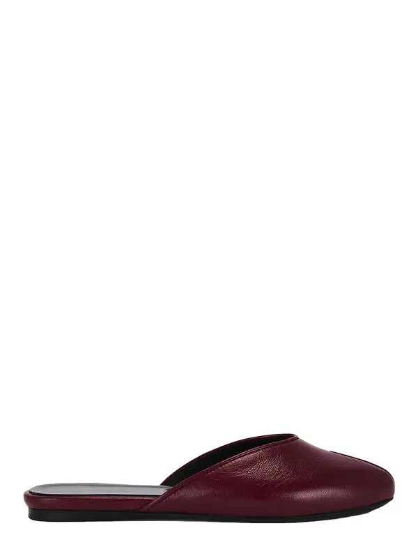 JUDE Date Flat Sandal - Bordeaux Leather