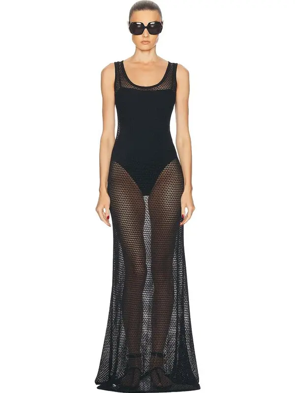 TOM FORD Vest Long Dress - Black