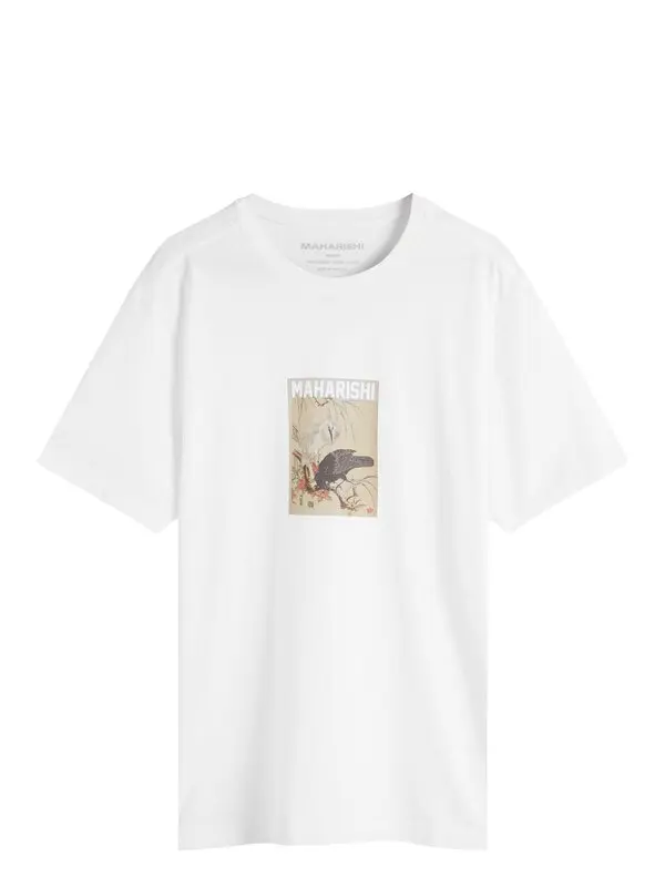 MAHARISHI Black Crow Heron T-shirt - White