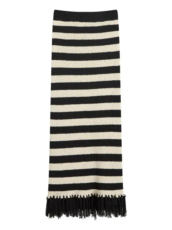 4TH & RECKLESS Lauryn Knitted Maxi Skirt - Stripe