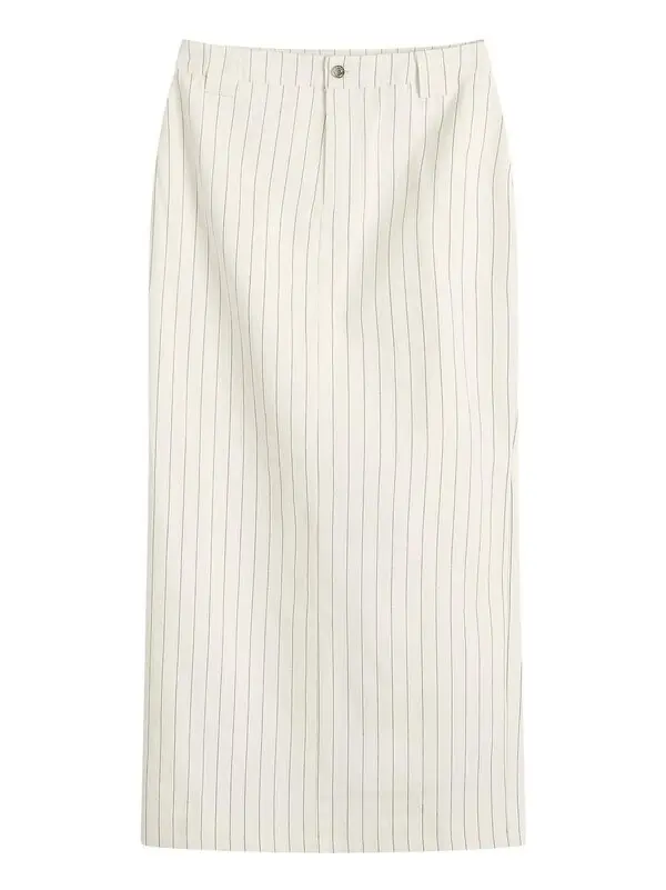 4TH & RECKLESS Dionne Striped Maxi Skirt - White