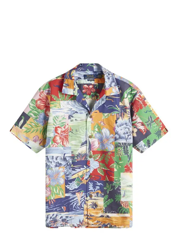 Polo Ralph Lauren Patchwork Beach Vacation Shirt - Beach Bazaar Patchwork