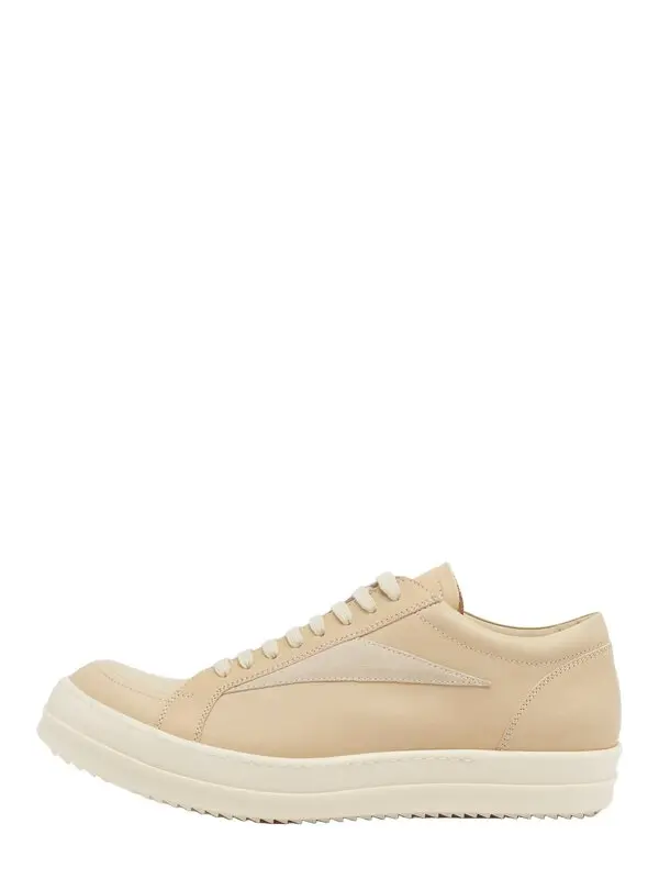 Rick Owens Leather Vintage Sneakers - Parchment/milk/milk