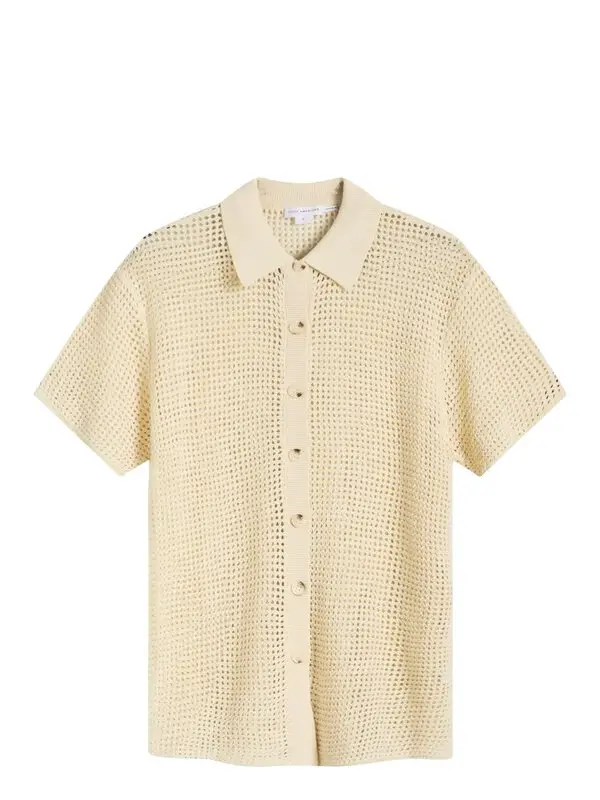 Good American Crochet Shirt - Ecru