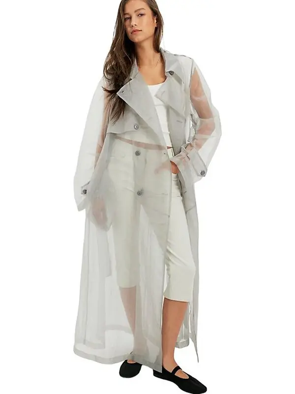 NIGEL PRESTON Organza Trench - Light Blue
