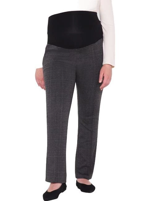 Motherhood Maternity Mia Secret Fit Over-the-belly Pants - Grey Plaid