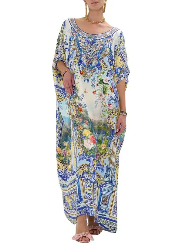 Camilla The Round Neck Kaftan - Wall To Wall Wonders
