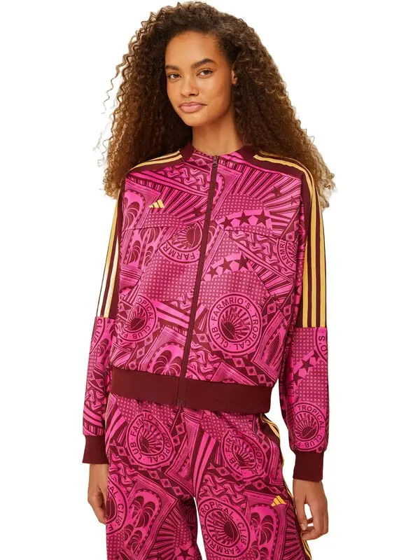 Farm Rio Adidas Tropical Club Jacket - Fuchsia