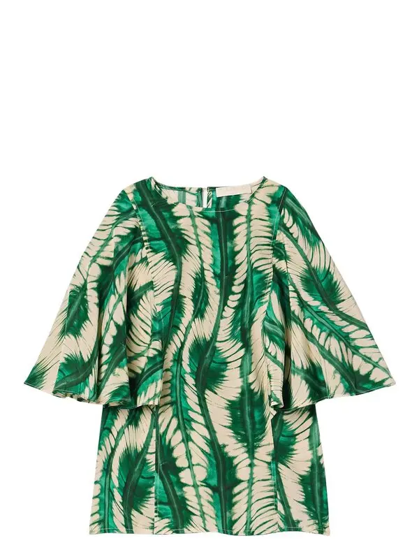 Ulla Johnson Ada Printed Silk Blouse - Green