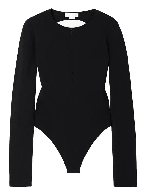 Stella McCartney Open-back Knitted Bodysuit - Black