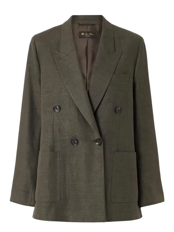 Loro Piana Genny Double-breasted Blazer - Green