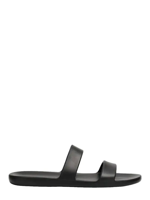 THE ROW Foam Rubber Dual-band Slide Sandals - Black