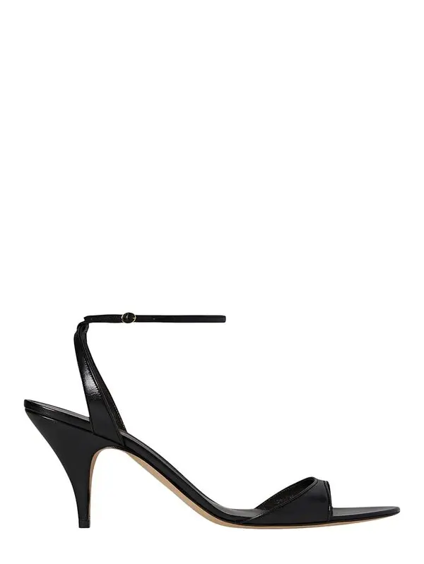 THE ROW Vika Leather Ankle-strap Sandals - Black
