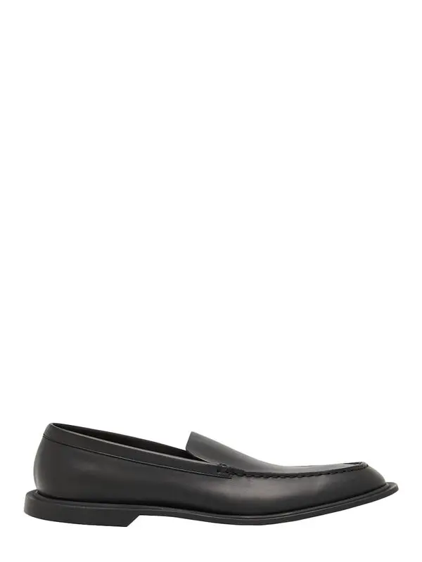THE ROW Nic Calfskin Loafers - Black