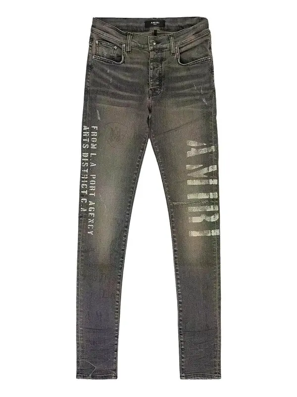 Amiri Military Stencil Jeans - Grey